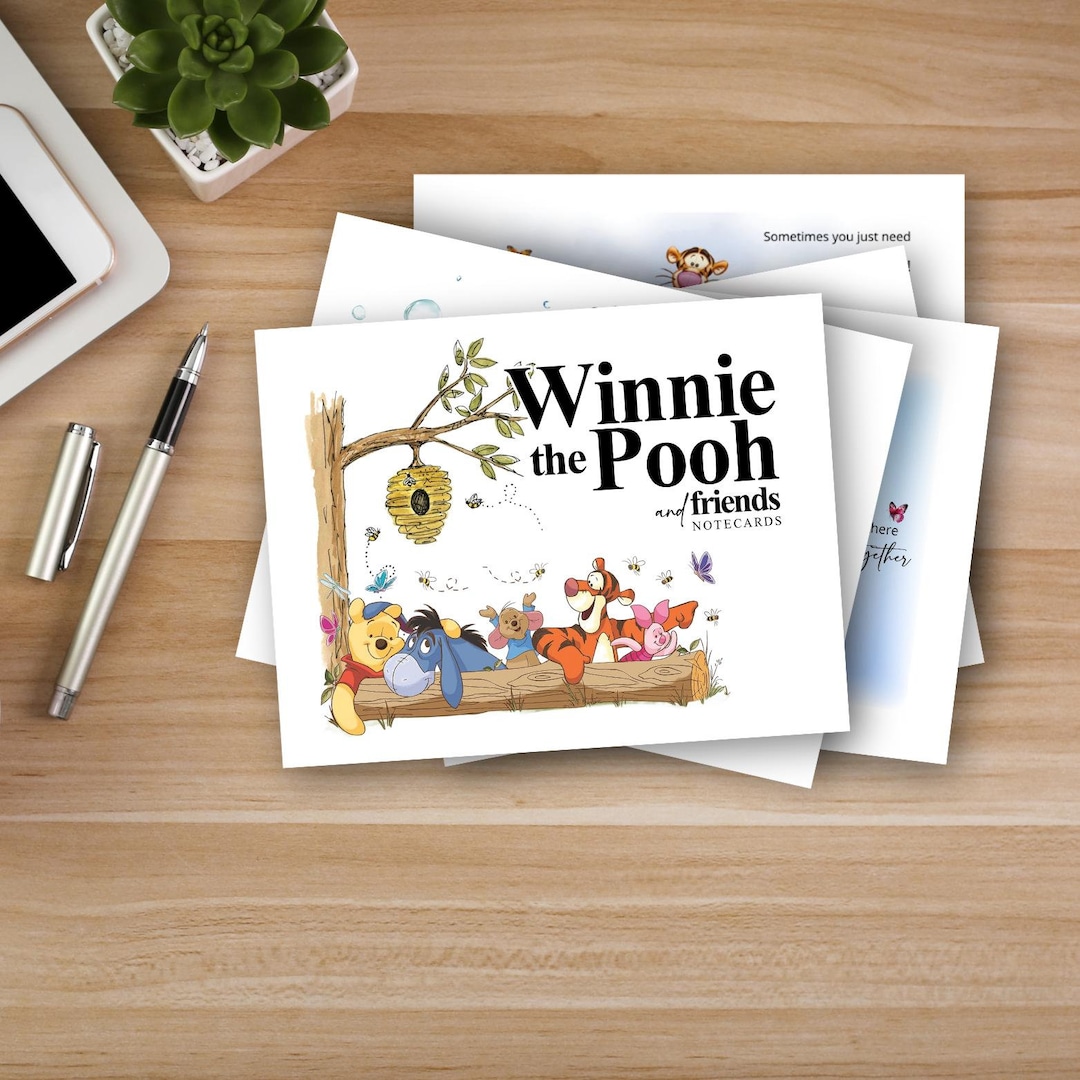 Winnie the Pooh Gift, Notecards, Disney Lovers, Winnie the Pooh Cards ...
