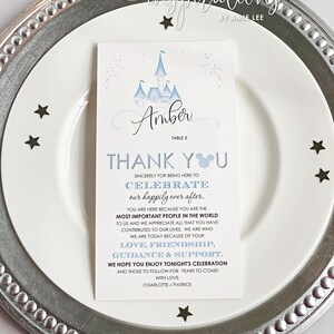 Disney Place Cards Disney Reception Menu Disney Place Card - Etsy