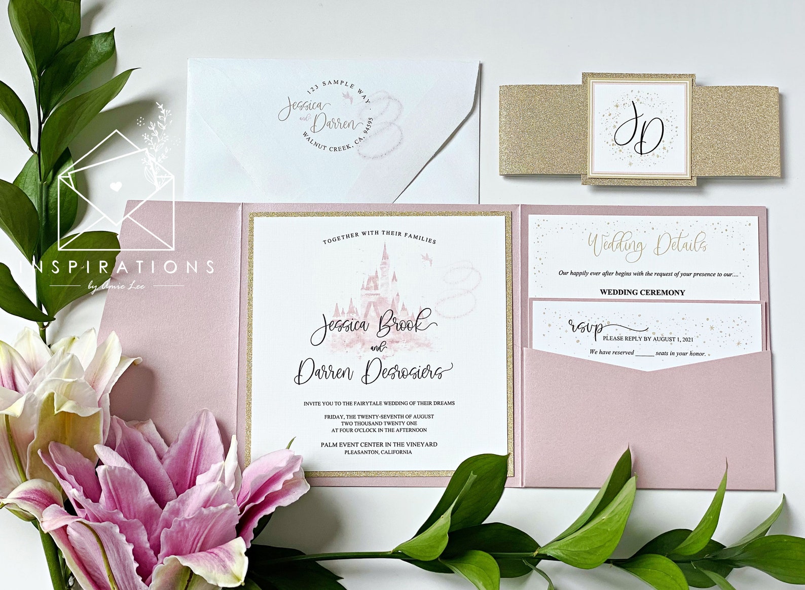 Elegant Disney Wedding Invitations, Fairy Tale Wedding, Disney Wedding ...