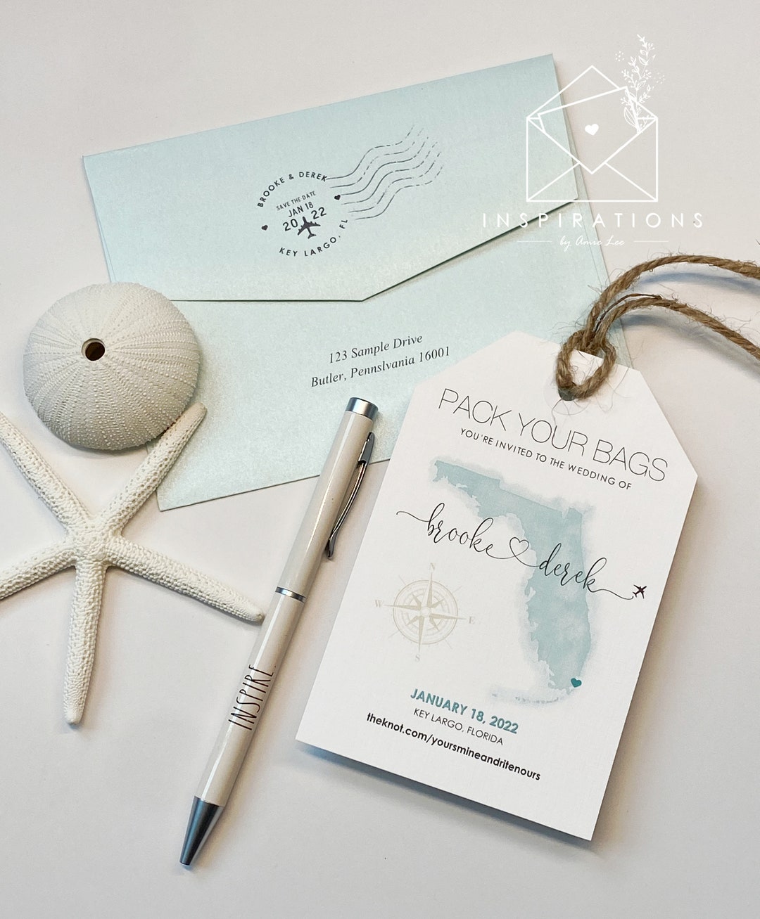 Save the Date Luggage Tags, Travel Inspired Wedding Invitations, Travel ...