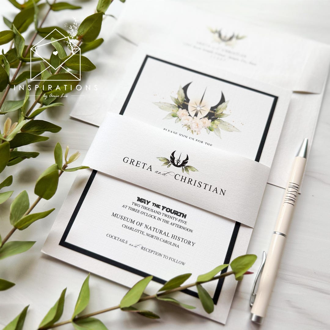 Star Wars Wedding Invitations: Jedi Theme, Epic Union Invites - Etsy