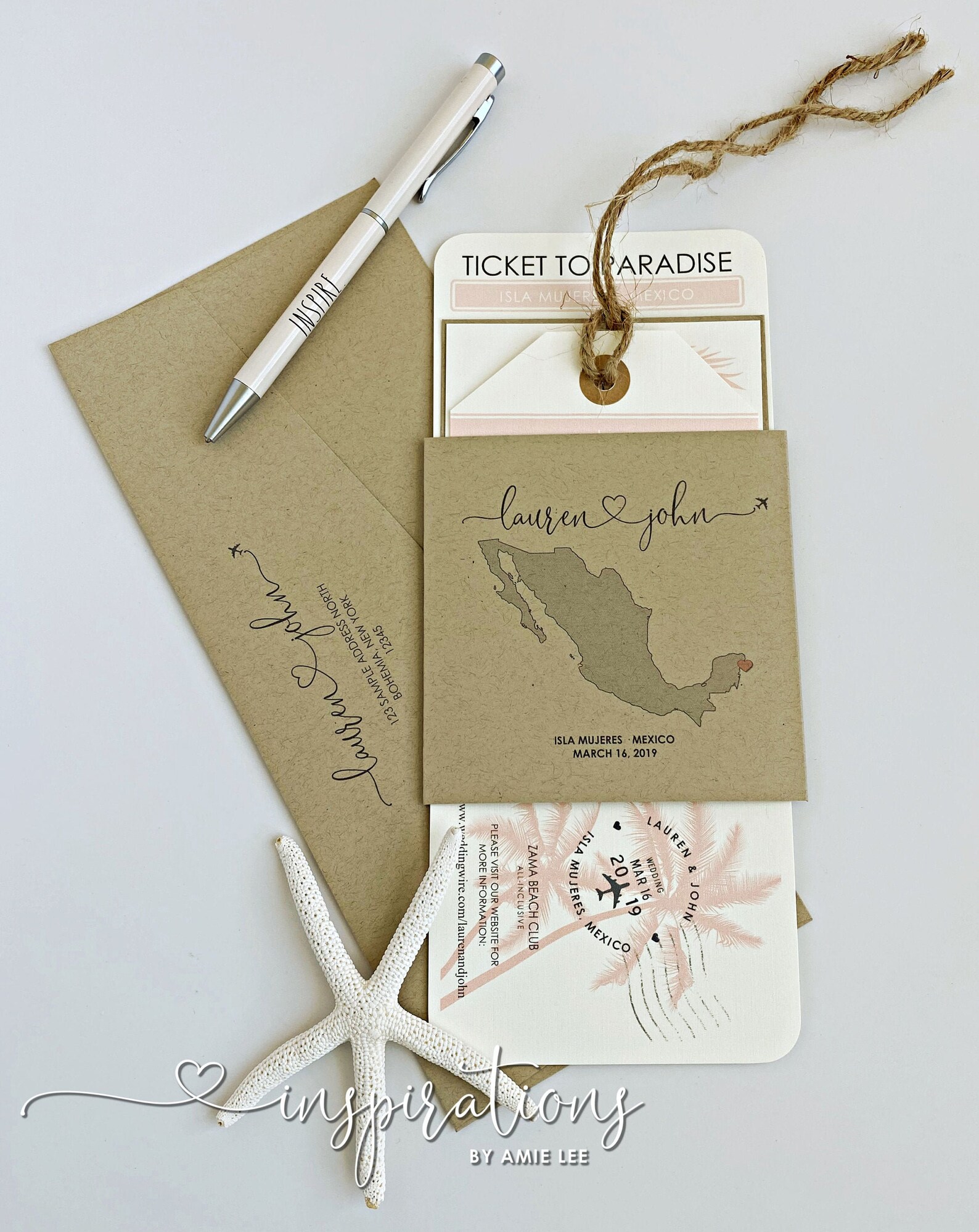Boarding Pass Wedding Invitations Destination Wedding - Etsy