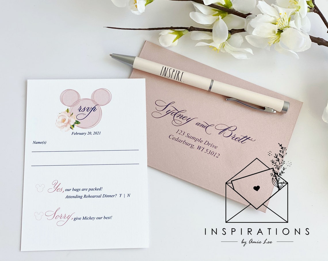 Elegant Disney Wedding Invitations Fairy Tale Wedding - Etsy