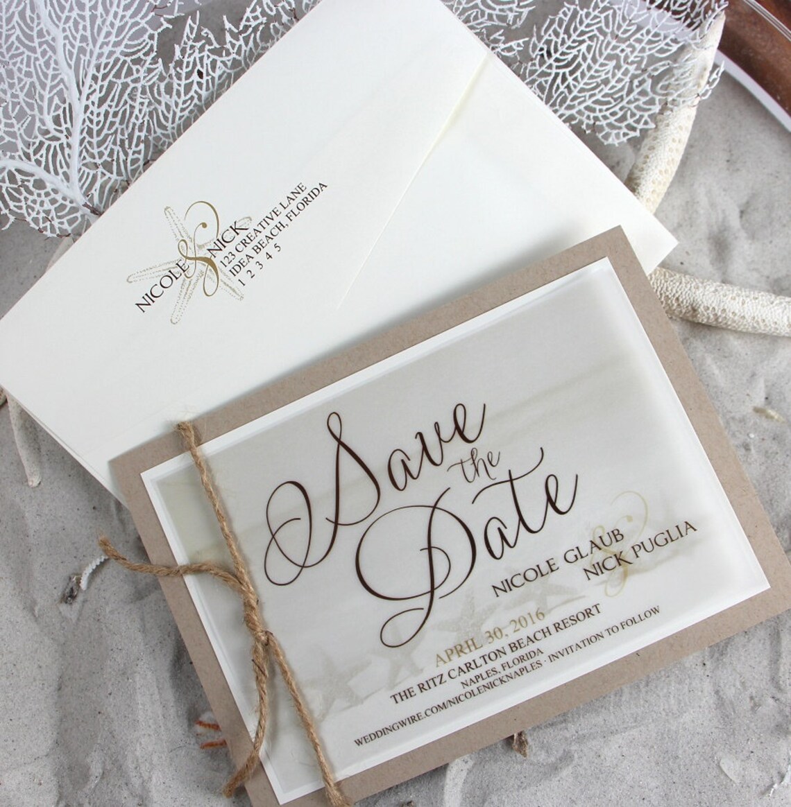 Save the Date Beach Wedding Save the Dates Invitations Photo | Etsy