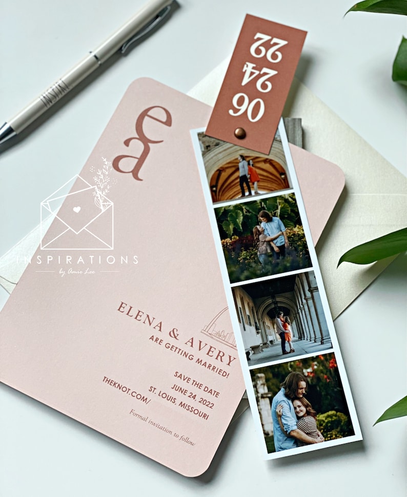 Classic Save the Date Photo Strip Save the Date Modern Save - Etsy