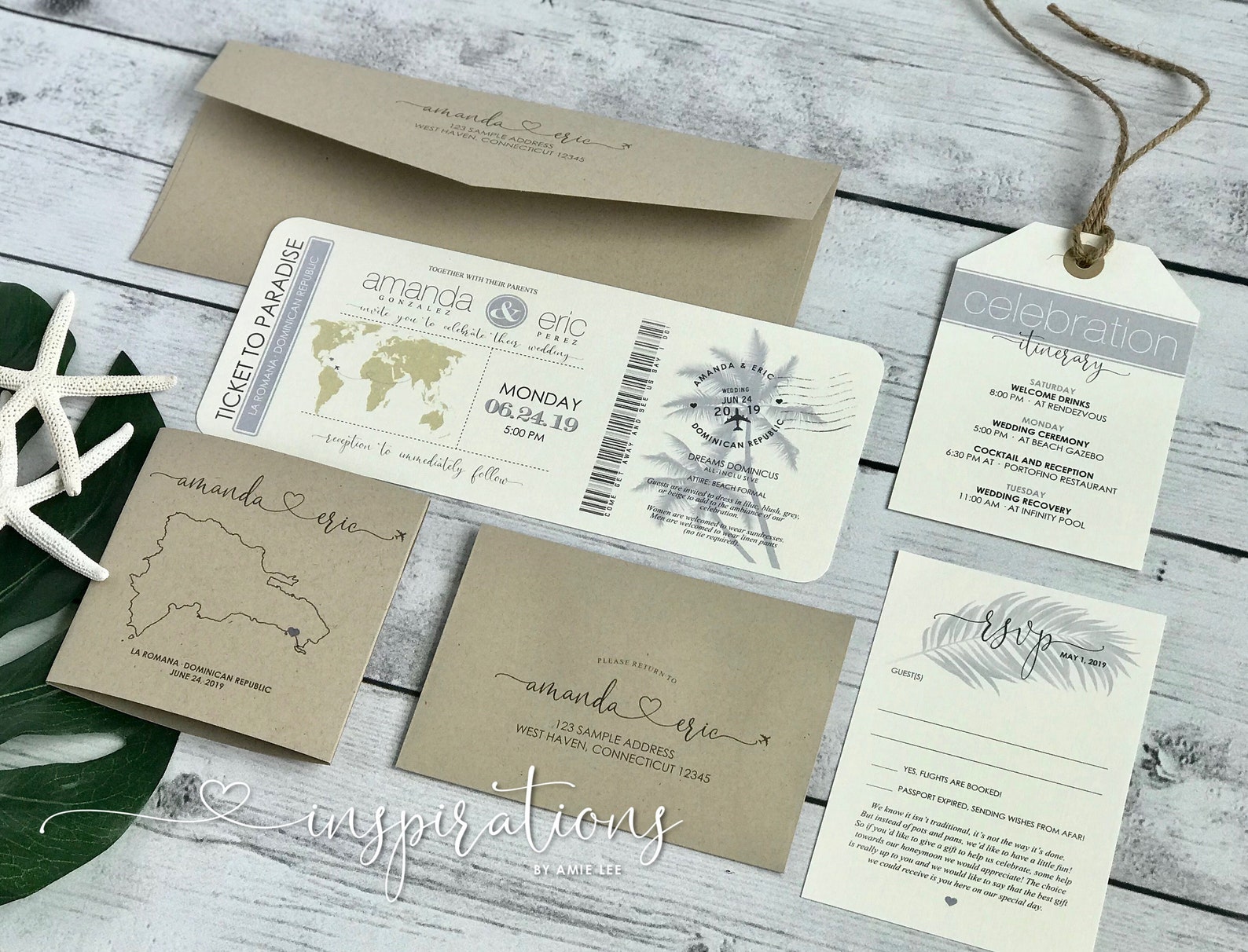 Boarding Pass Wedding Invitations Destination Wedding - Etsy