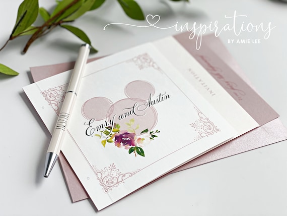 Elegant Disney Wedding Invitations Fairy Tale Wedding - Etsy