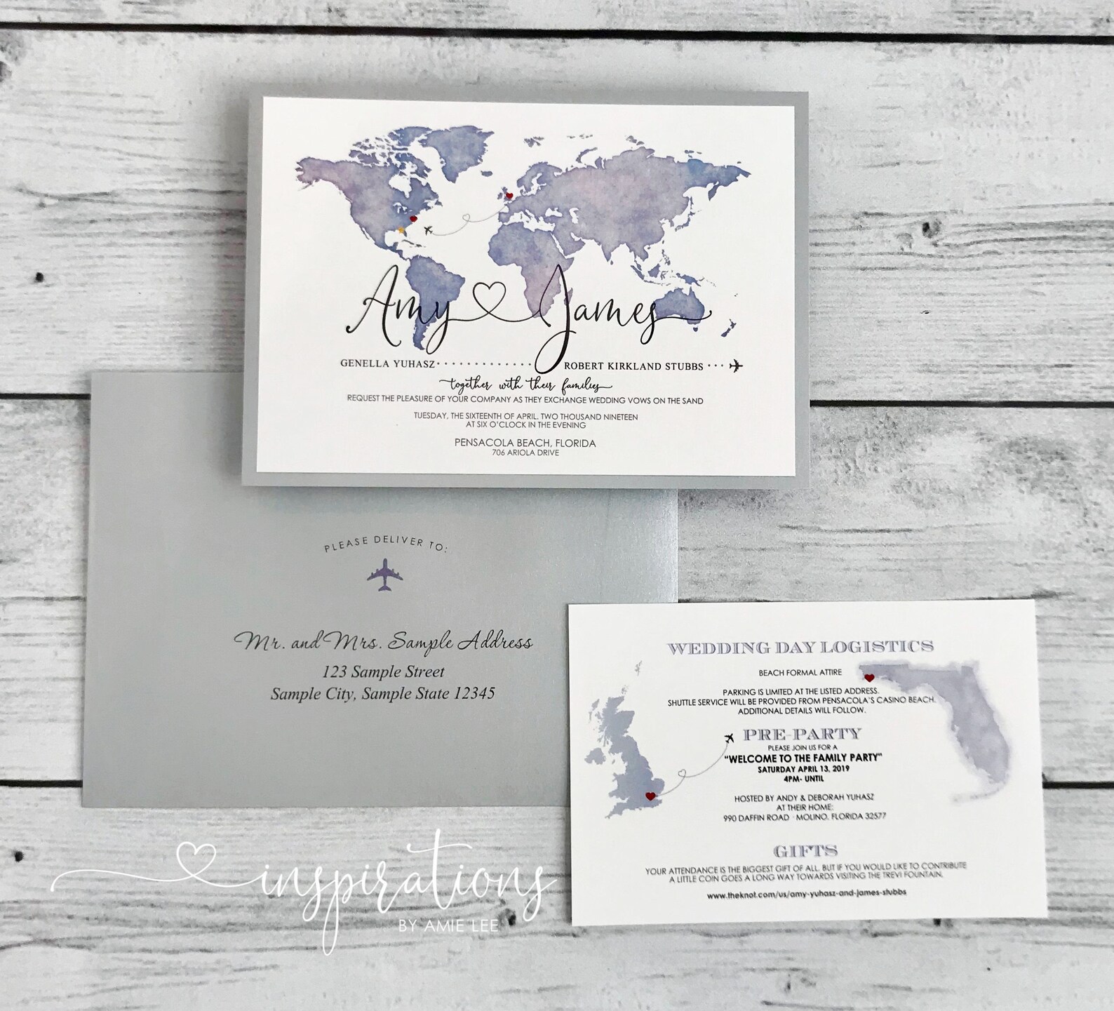 Travel Map Wedding Invitations World Map Invitations Travel - Etsy