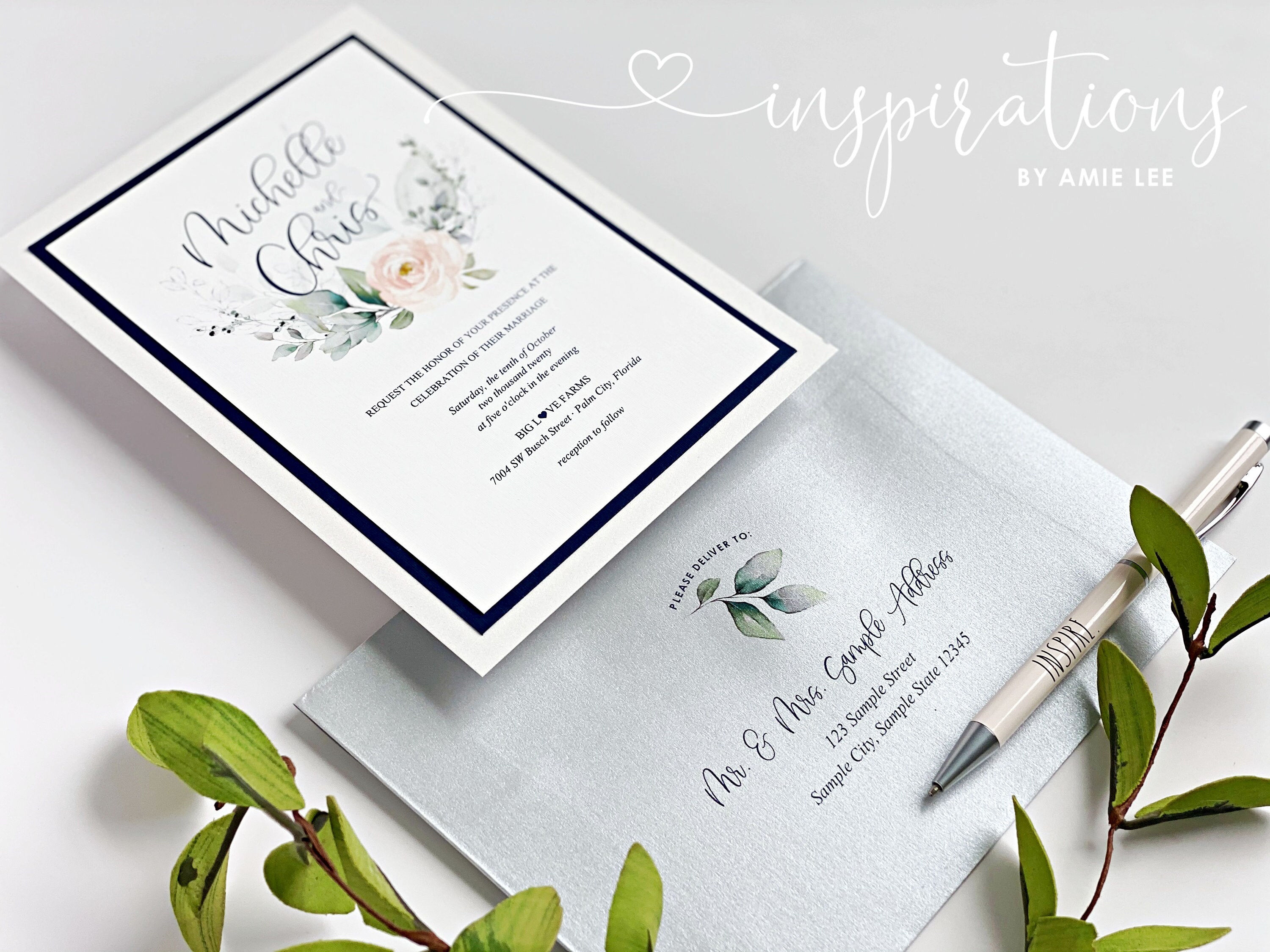 Floral Wedding Invitations Botanical Wedding Garden Wedding | Etsy