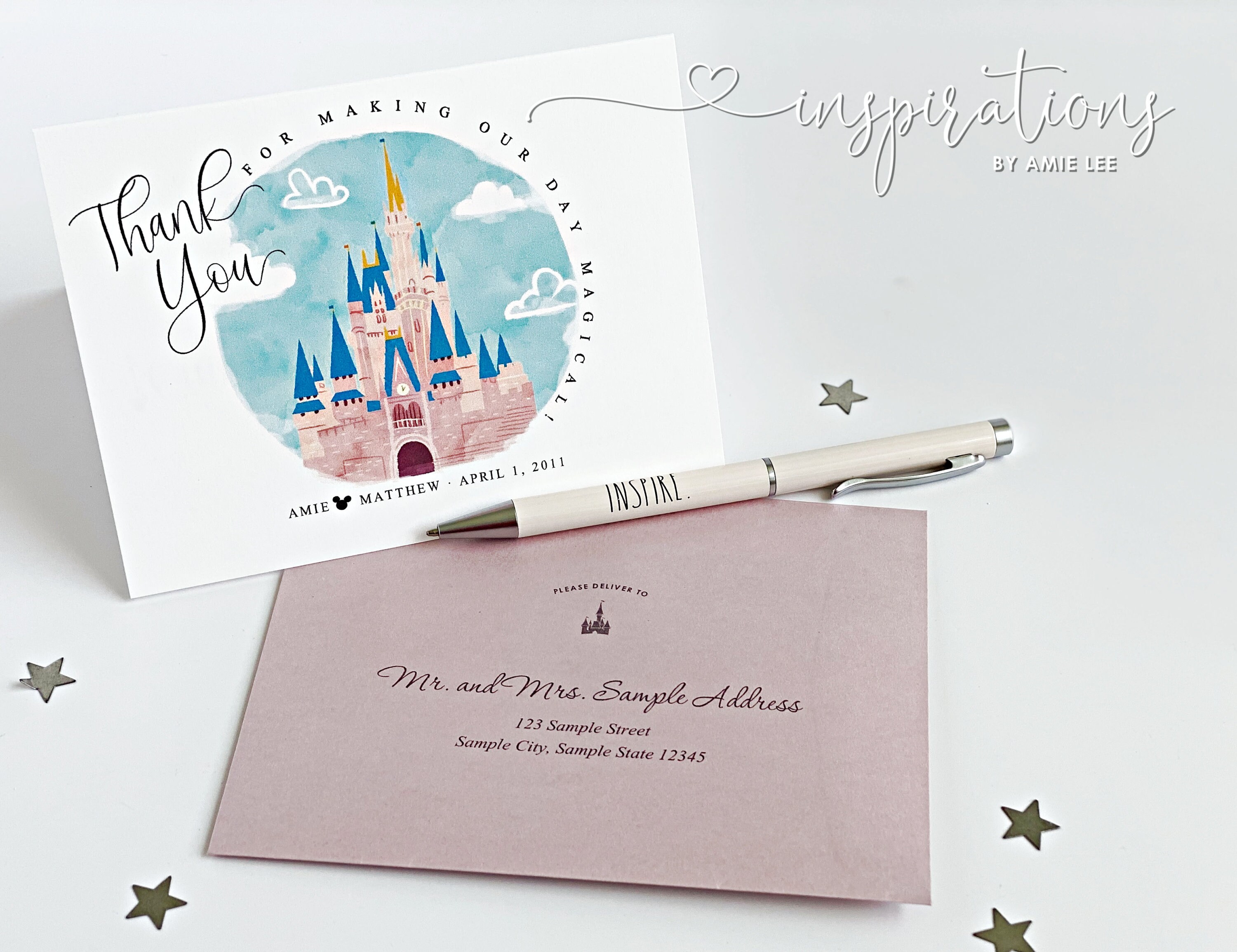 Disney Thank You Cards Disney Wedding Thank You Cards Fairy - Etsy Canada