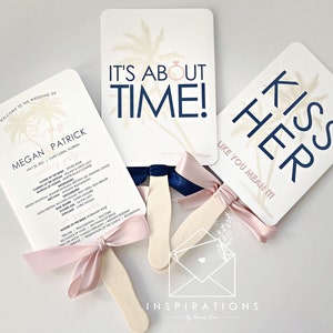 Wedding Program Fans, Ceremony Program Fans, Outdoor Summer Wedding ...