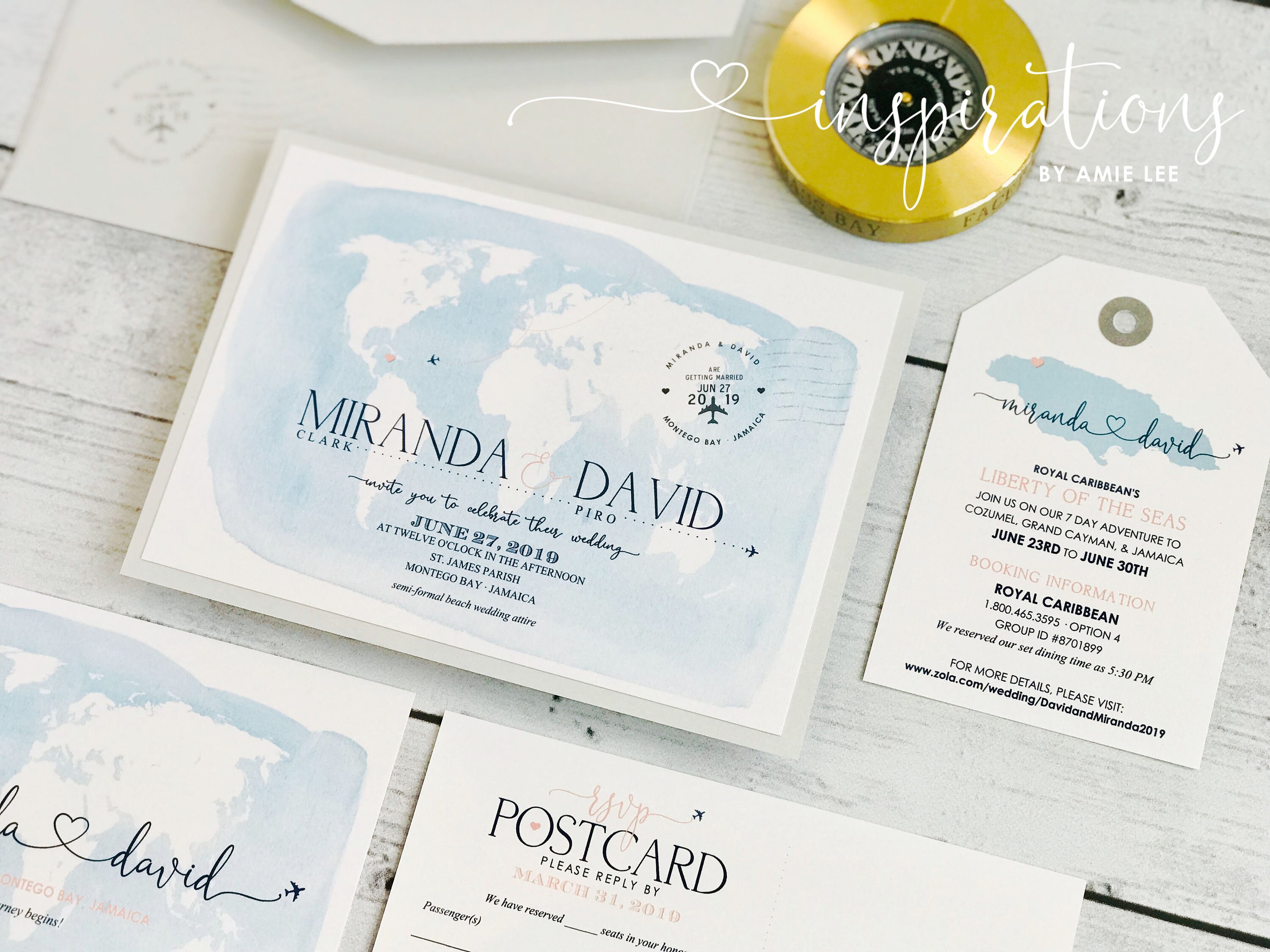 Travel Map Wedding Invitations World Map Invitations Travel | Etsy