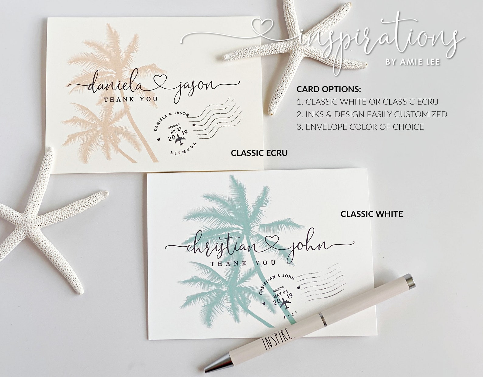 Wedding Thank You Cards Custom Wedding Thank You Stationery - Etsy