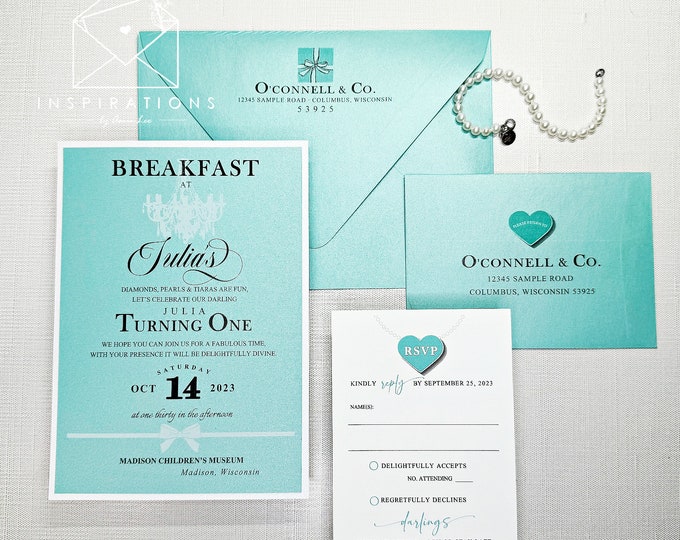 Breakfast at Tiffany's Birthday Party Invitation, Tiffany's Theme ...