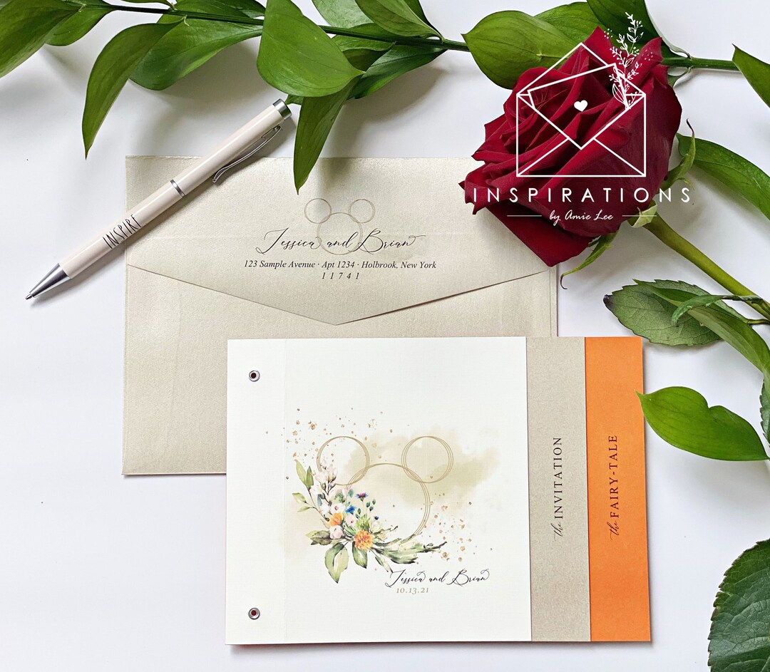 Elegant Disney Wedding Invitations, Fairy Tale Wedding, Disneyland ...