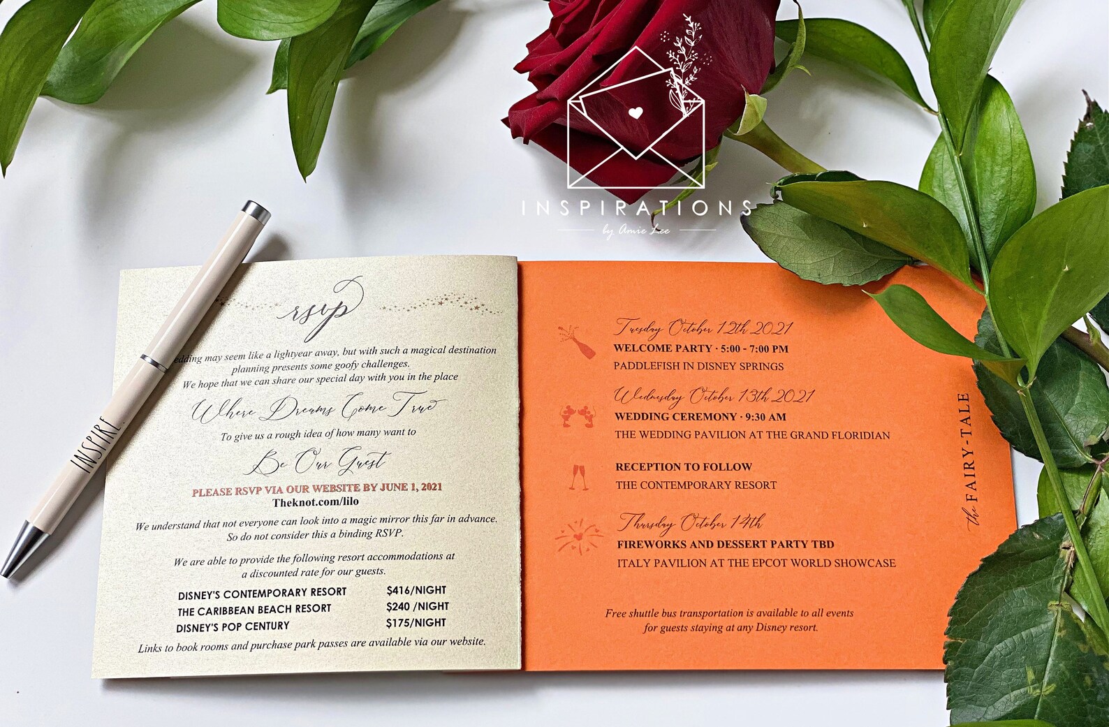 Elegant Disney Wedding Invitations, Fairy Tale Wedding, Disneyland ...
