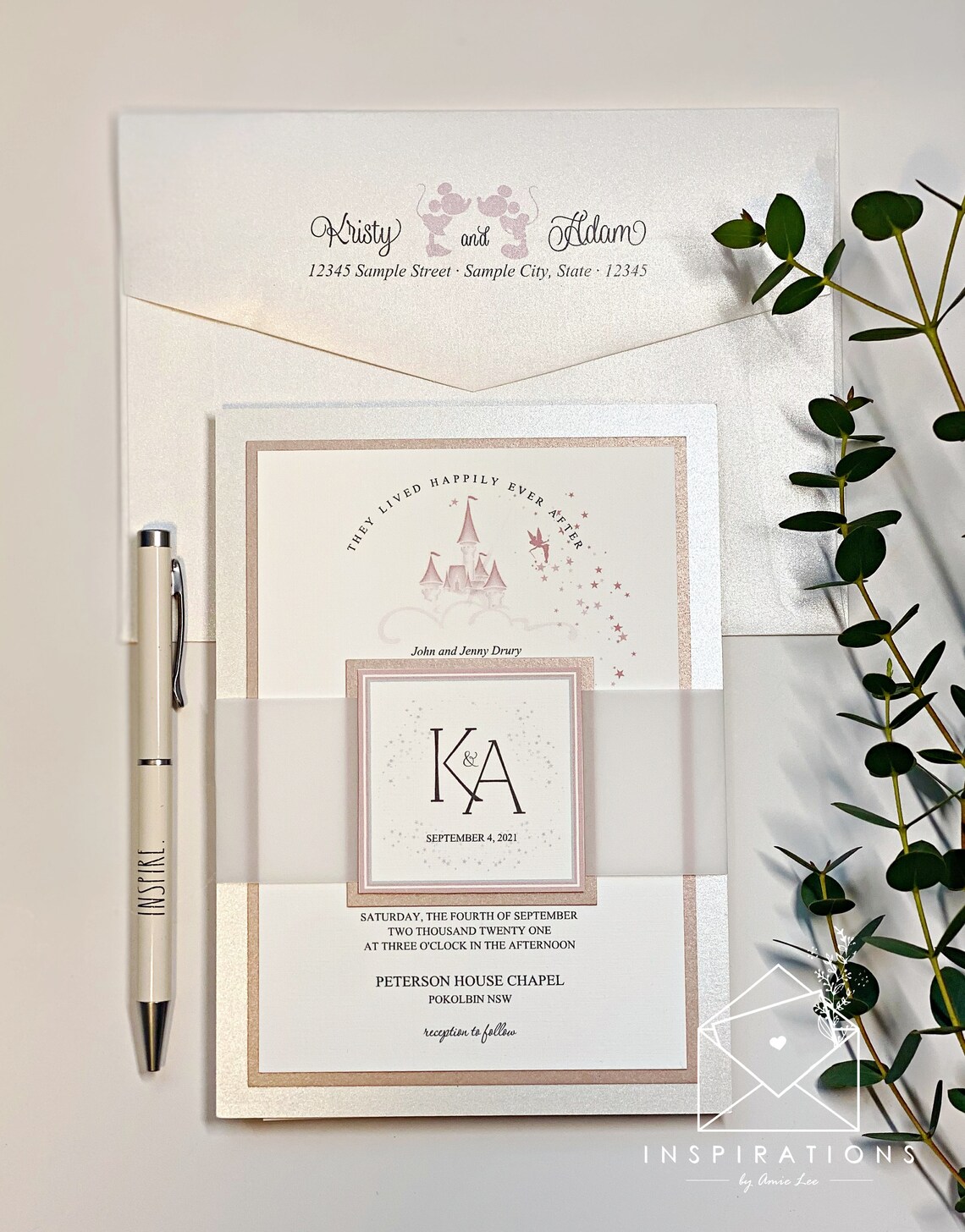 Elegant Disney Wedding Invitations, Disneyland, Disney World, Fairy ...