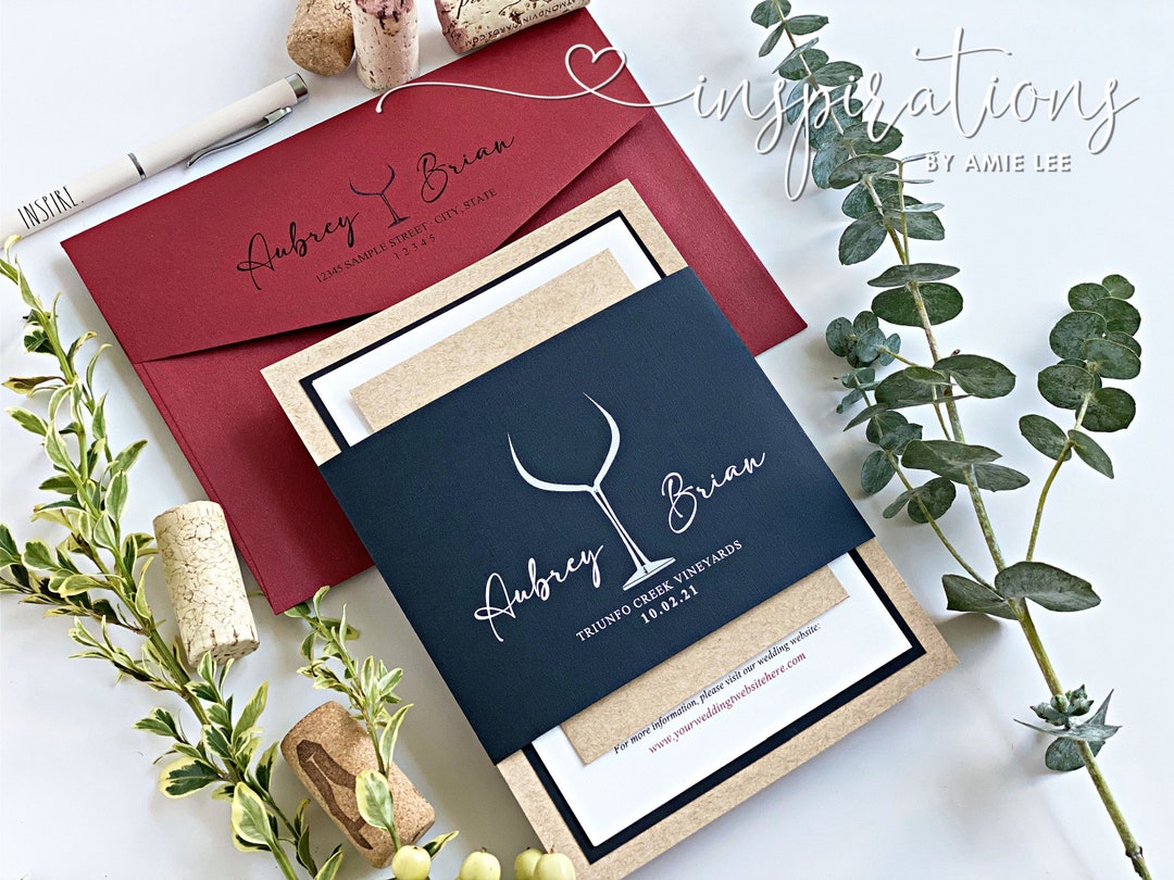 Vineyard Wedding Invitations, Classic Wedding, Winery Wedding Theme ...