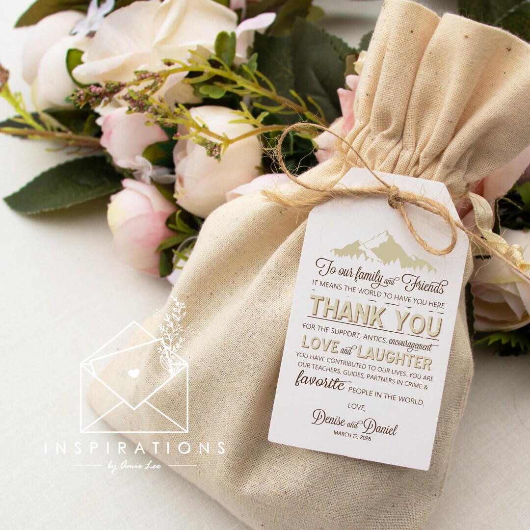 Wedding Favor Tags, Small Gift Tags, Mini Tags, Party Favors, Tiny Tags ...