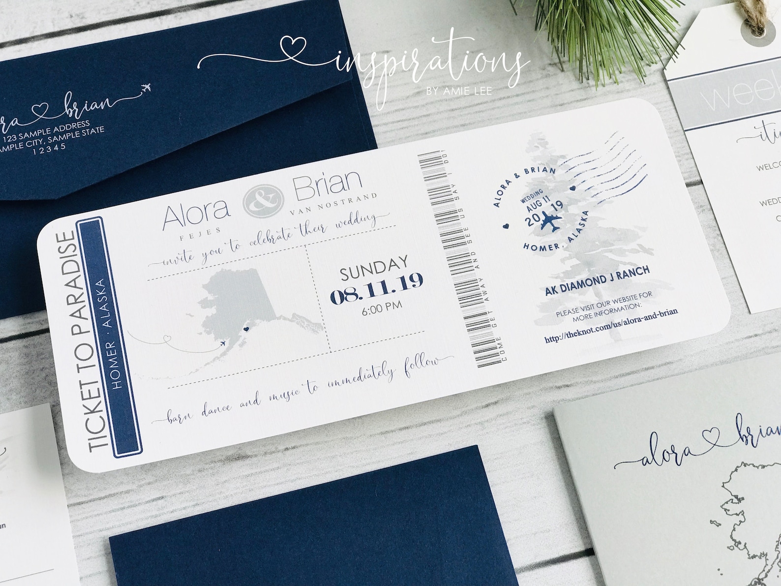 Boarding Pass Wedding Invitations Destination Wedding - Etsy