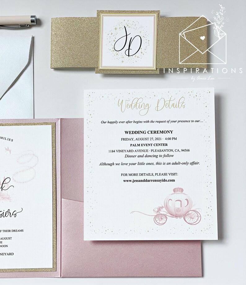 Elegant Disney Wedding Invitations, Fairy Tale Wedding, Disney Wedding ...