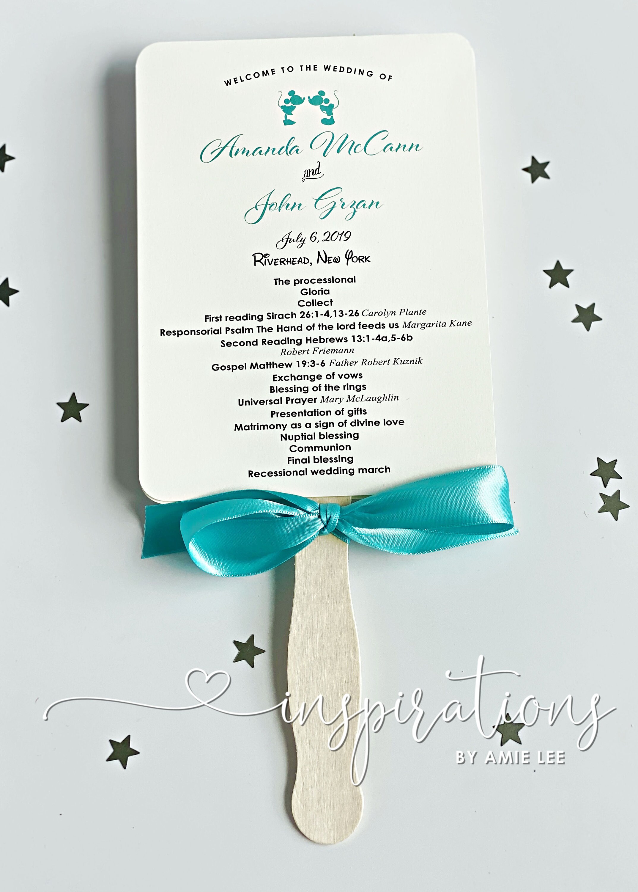 Wedding Program Fans Ceremony Program Fans Disney Wedding | Etsy