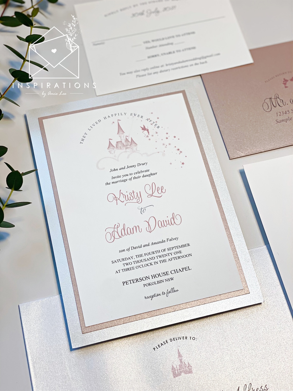 Elegant Disney Wedding Invitations, Disneyland, Disney World, Fairy ...