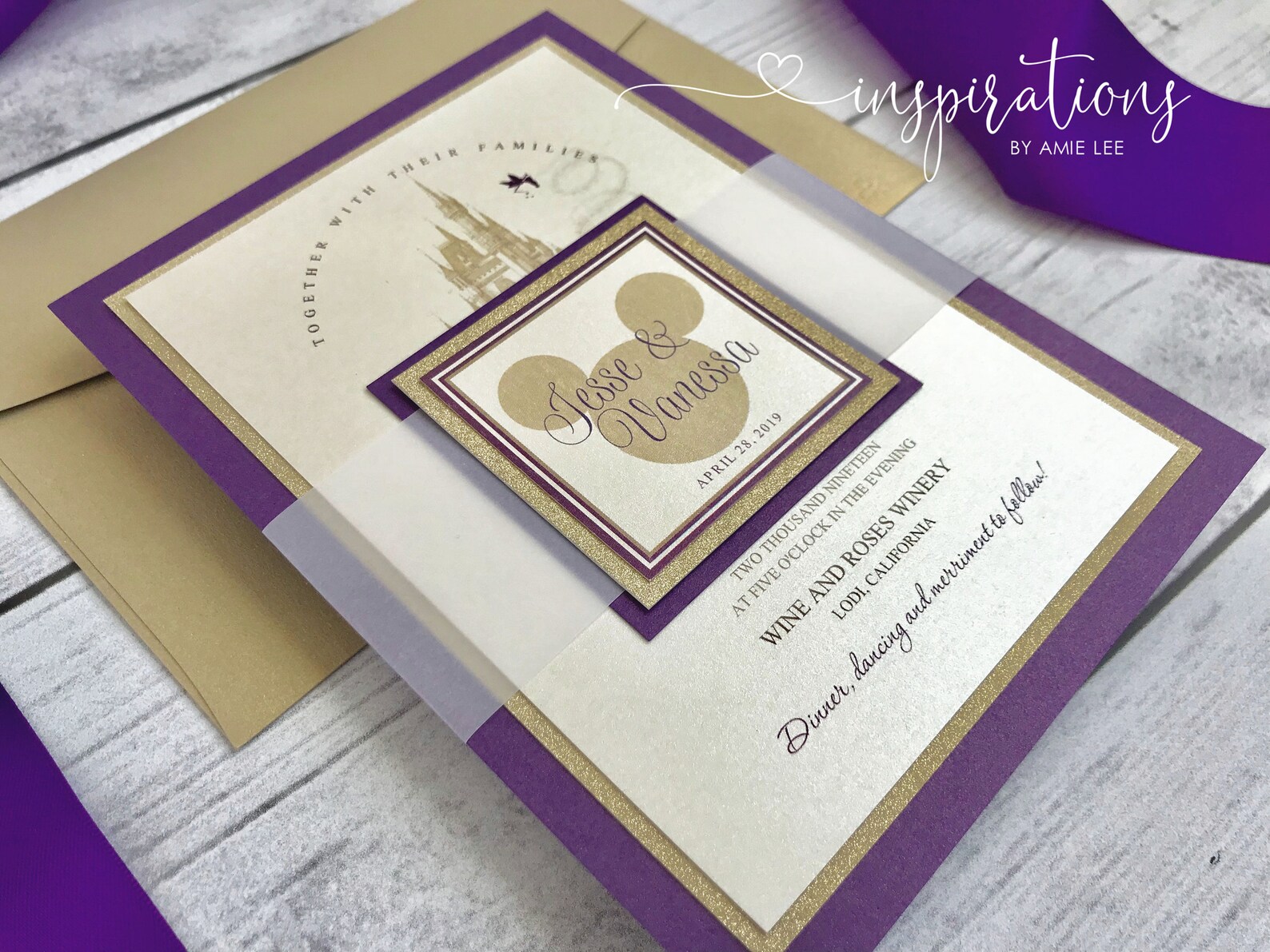 Elegant Disney Wedding Invitations Disney Fairy Tale - Etsy
