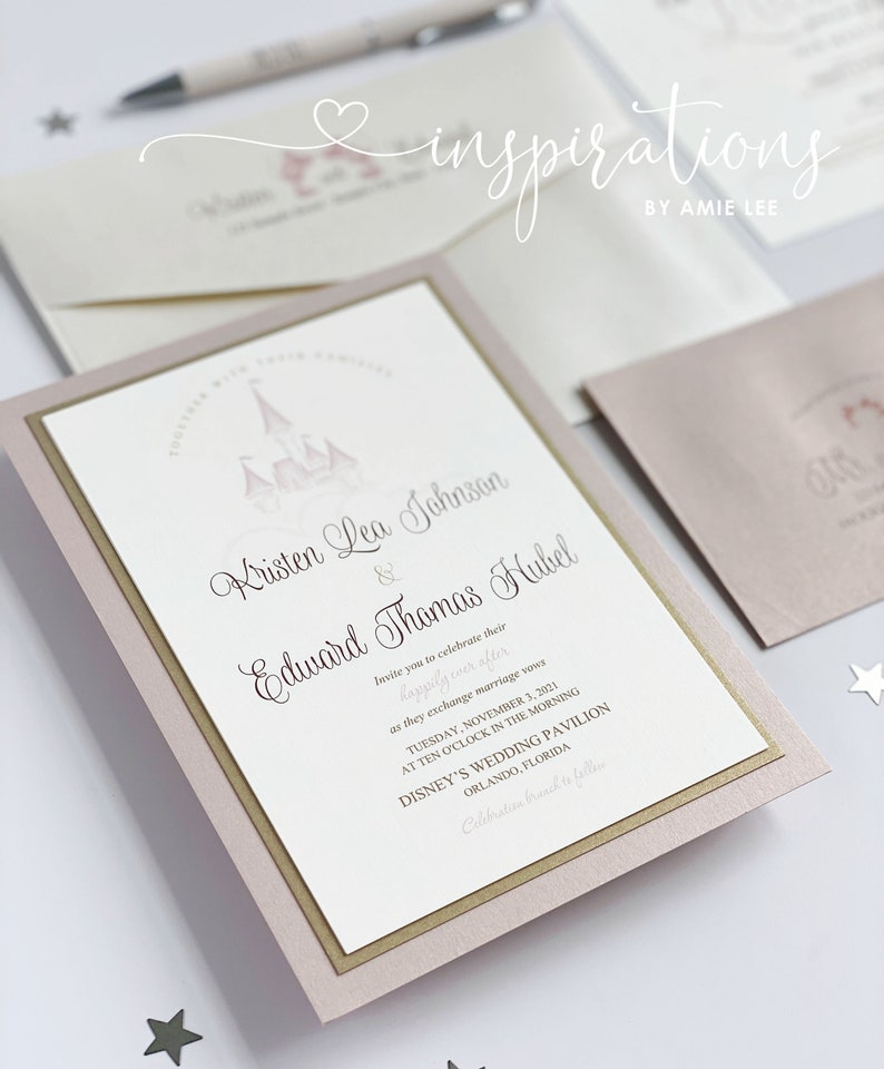 Elegant Disney Wedding Invitations Fairy Tale Wedding - Etsy