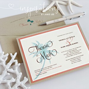 Beach Wedding Invitations, Destination Wedding, Tropical Island Wedding ...