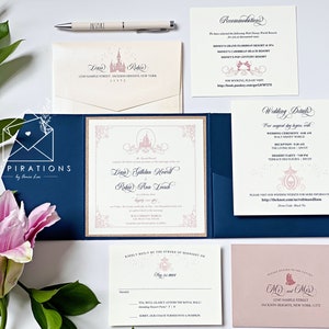 Elegant Disney Wedding Invitations, Fairy Tale Wedding, Disney Wedding ...
