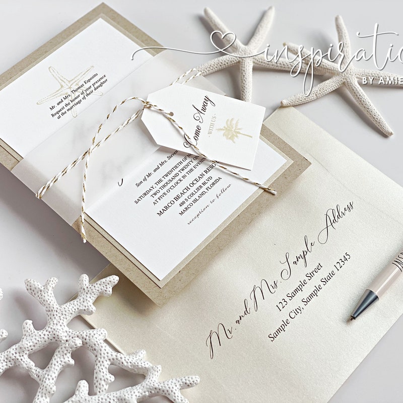 Beach Wedding Invitations - Etsy