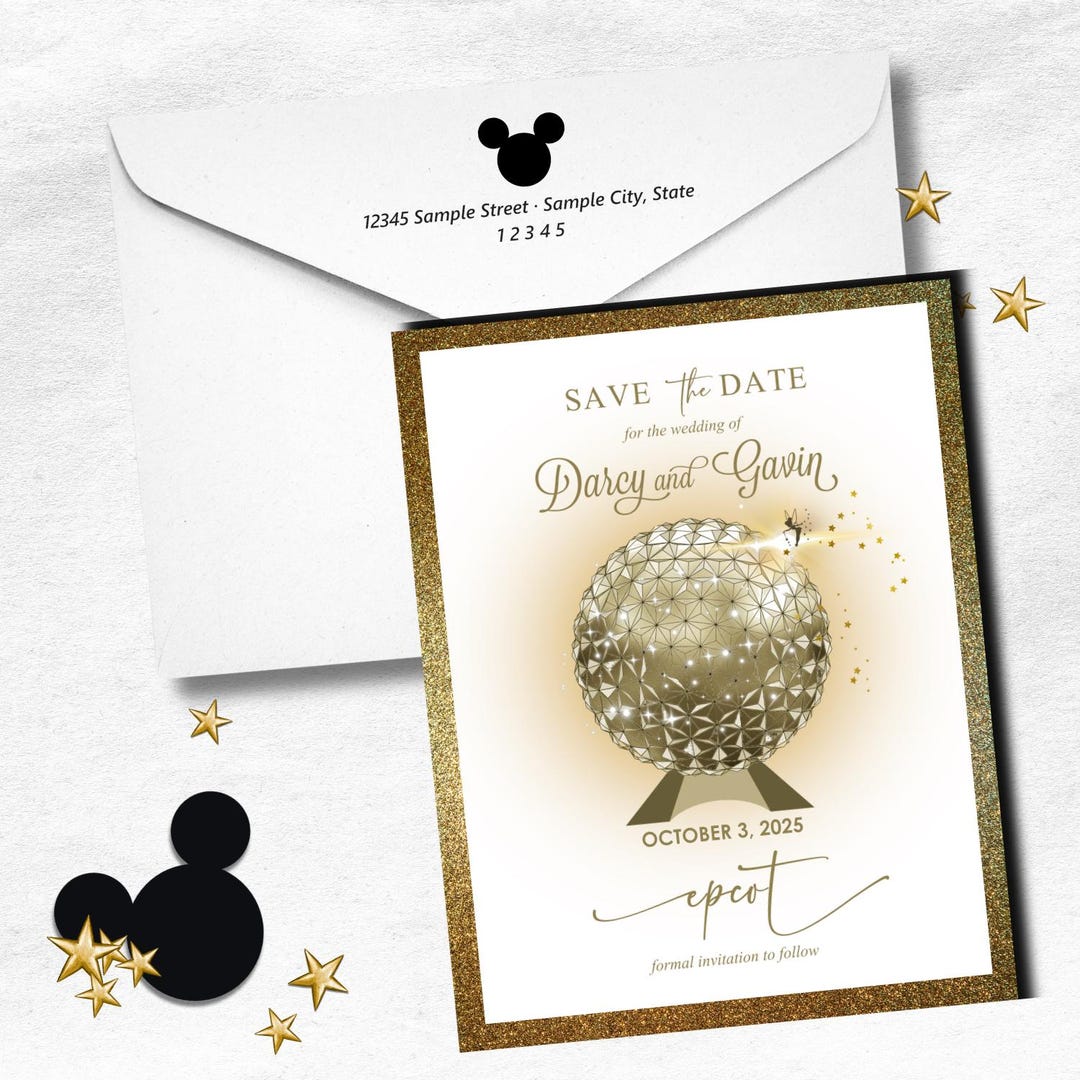 Disney Wedding Save the Dates, Epcot Wedding, Disney Theme, Disney ...