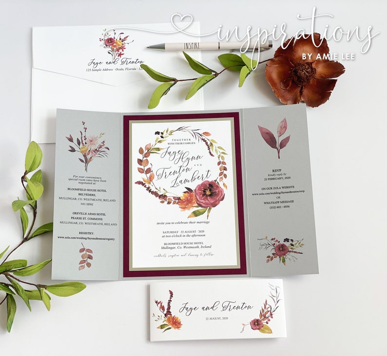 Rustic Wedding Invitations Fall Wedding Invitations Barn | Etsy