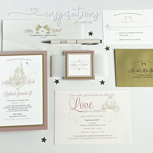 Elegant Disney Wedding Invitations Fairy Tale Wedding Formal - Etsy