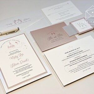 Elegant Disney Wedding Invitations, Disneyland, Disney World, Fairy ...