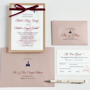 Formal Disney Wedding Invitations Elegant Disney Wedding - Etsy