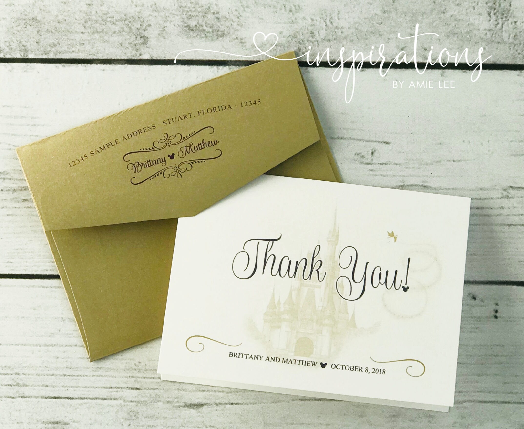 Disney Thank You Cards Wedding Thank You Cards Disney | Etsy