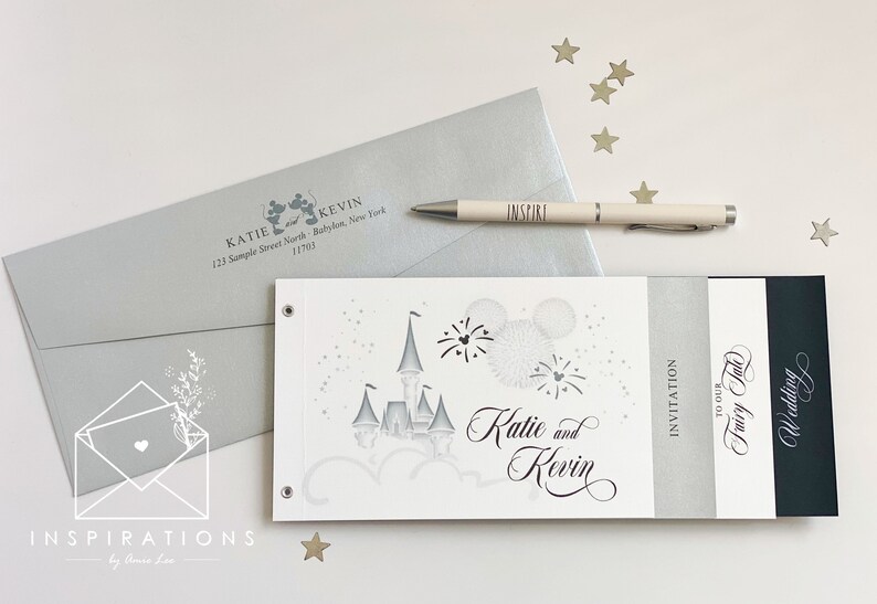 Classy Disney Wedding Elegant Disney Wedding Invitations - Etsy