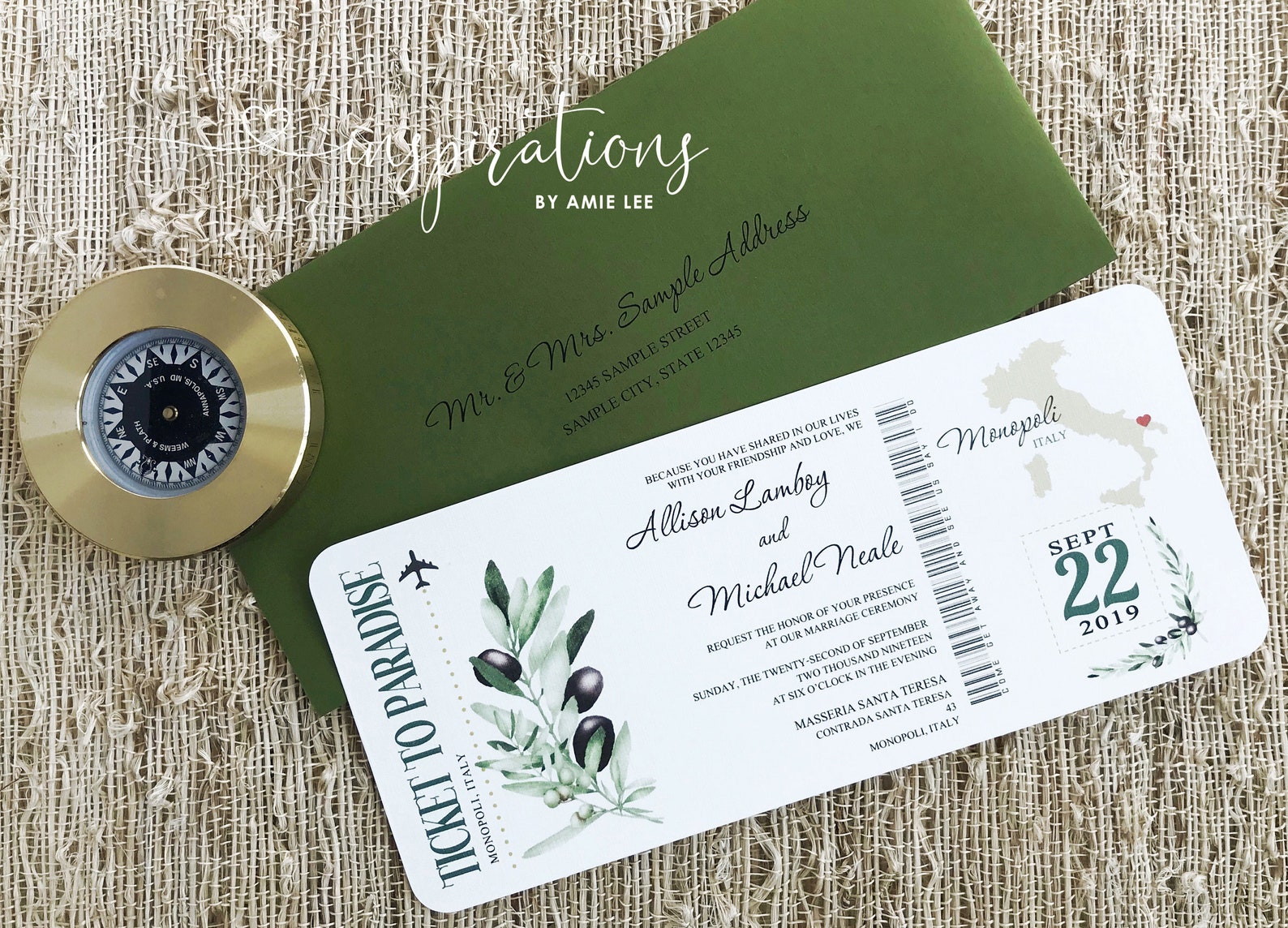 Boarding Pass Wedding Invitations Destination Wedding - Etsy