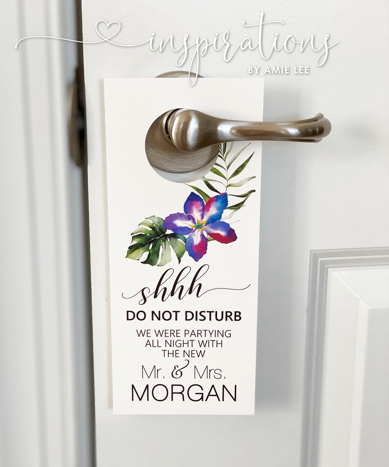 Do Not Disturb Custom Wedding Decor Partied All Night | Etsy