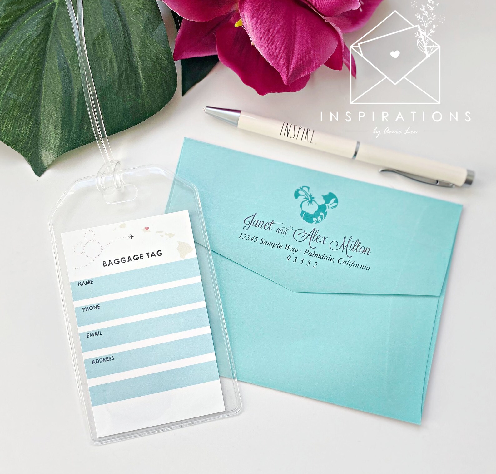 Disney Save the Dates Disney Luggage Tags Disney Wedding - Etsy