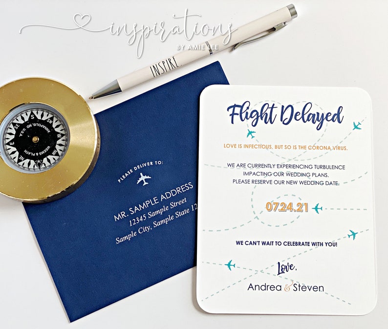 Change the Date Wedding Date Change Wedding Rescheduled | Etsy