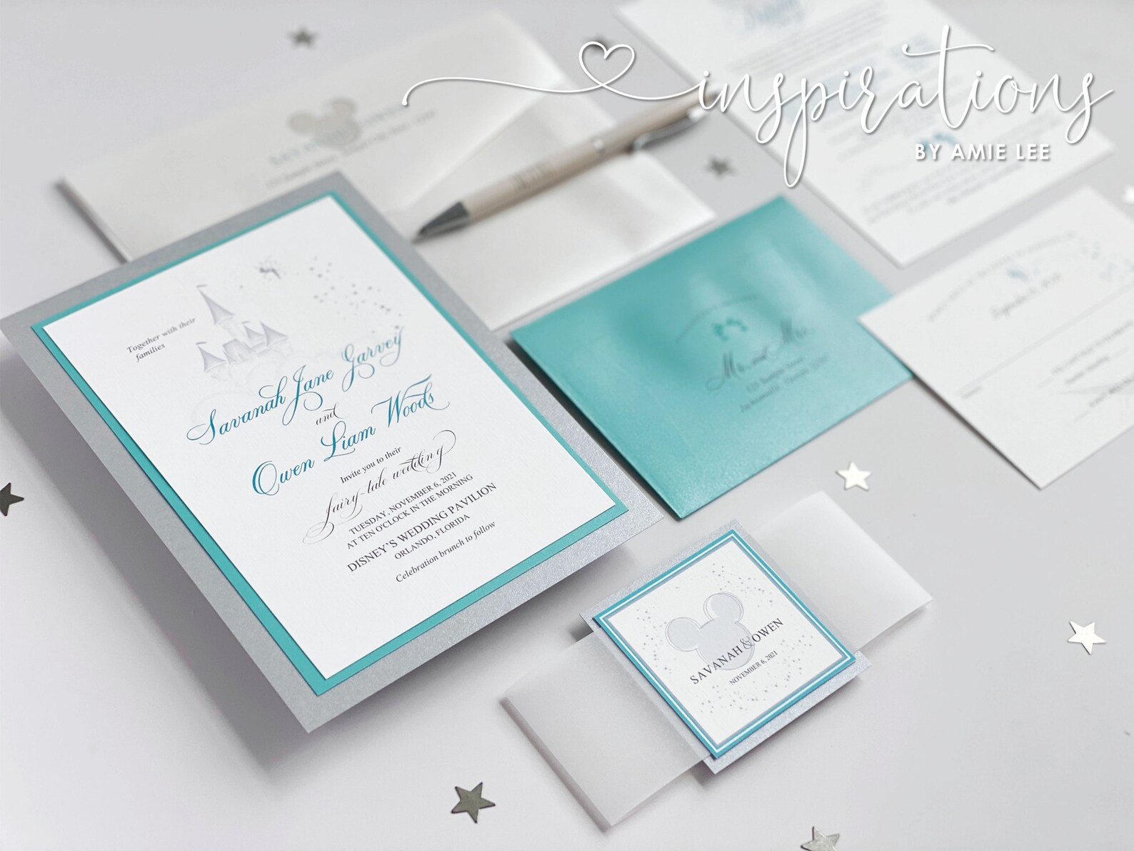 Elegant Disney Wedding Invitations Fairy Tale Wedding Formal | Etsy