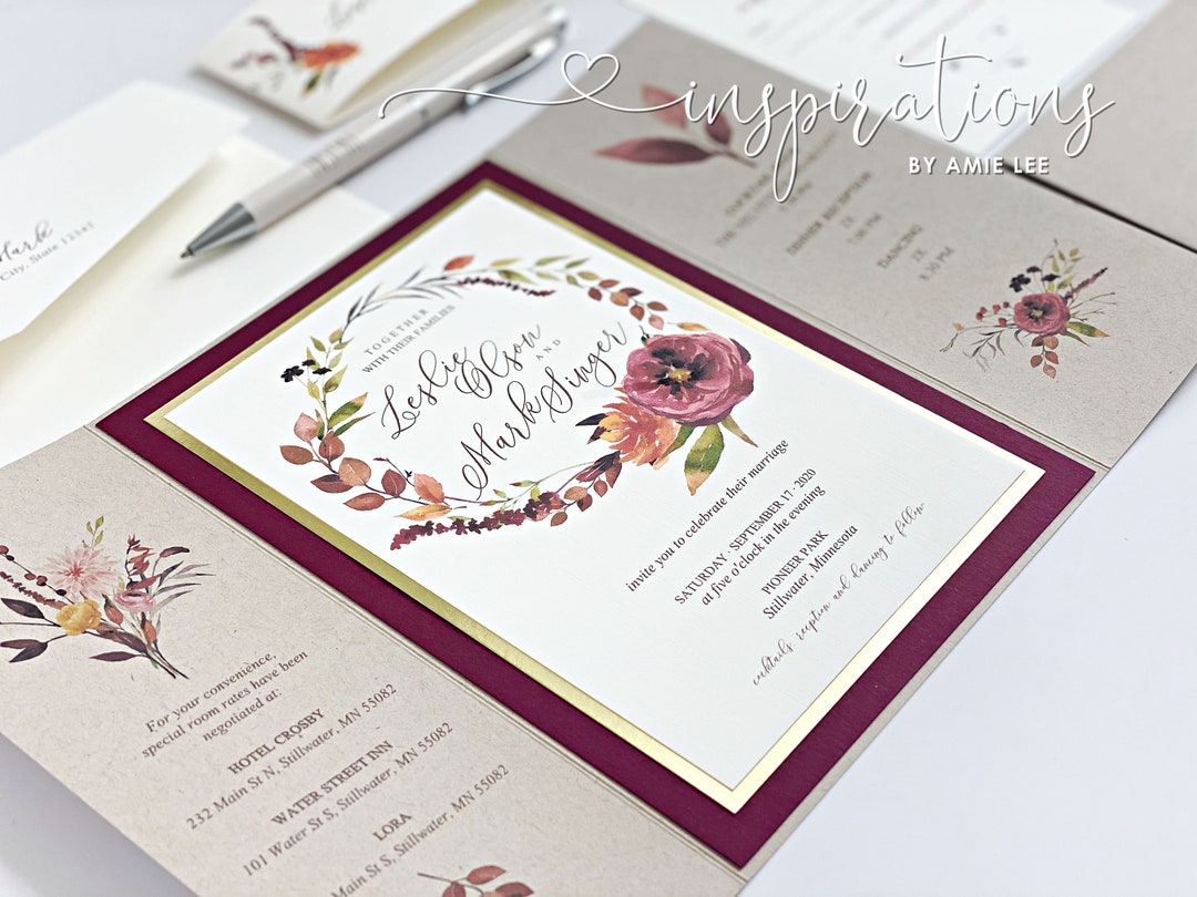 Rustic Wedding Invitations, Fall Wedding Invitations, Barn Wedding ...