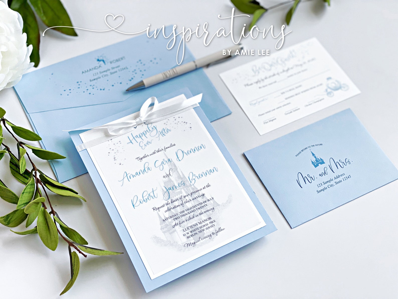 Formal Disney Wedding Invitations Elegant Disney Wedding | Etsy
