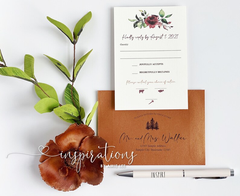 Rustic Forest Wedding Invitations Elegant Woods Wedding - Etsy
