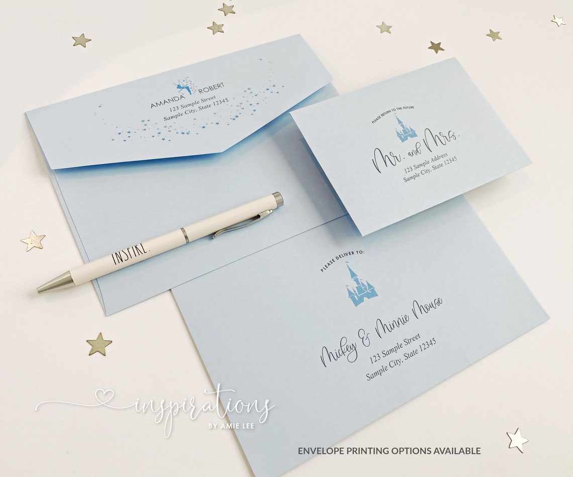 Disney Wedding Invitations Princess Fairy-tale Wedding - Etsy