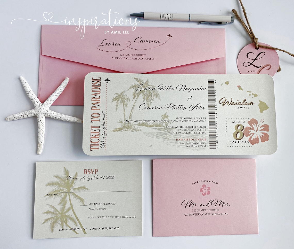 Boarding Pass Wedding Invitations Boarding Pass Wedding - Etsy