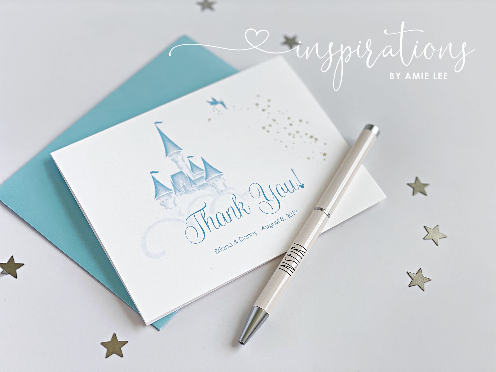 Disney Wedding Thank You cards Disney Thank You Cards Fairy | Etsy